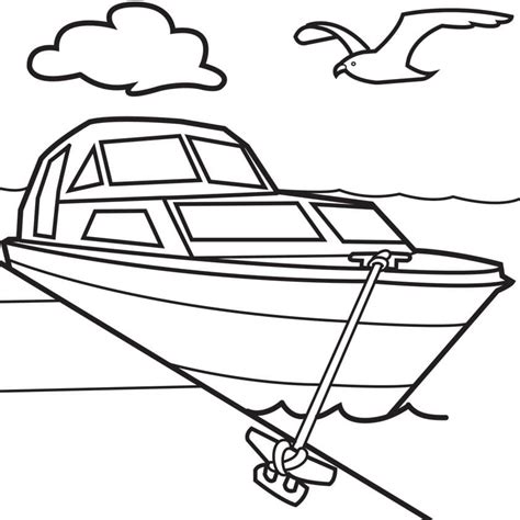 Boat Coloring Page