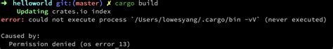 Permission Denied Os Error When Cargo Build Issue Rust Lang Cargo GitHub