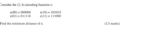 Solved Consider The 26 Encoding Function E