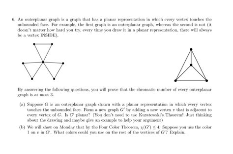 6 An Outerplanar Graph Is A Graph That Has A Planar