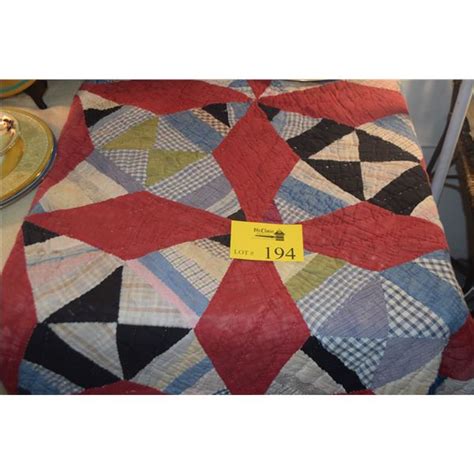 Vintage Patch Work Quilt And Vintage Wool Striped Blanket 2 Pcs