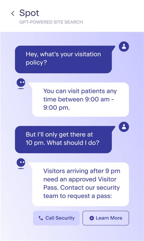 Gpt In Healthcare Gpt Powered Site Search Spot By Hyro