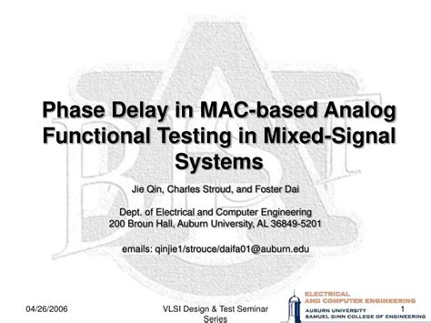 Ppt Phase Delay In Mac Based Analog Functional Testing In Mixed Signal Systems Powerpoint Ppt Phase Delay In Mac Based Analog Functional Testing In Mixed Signal Systems Powerpoint