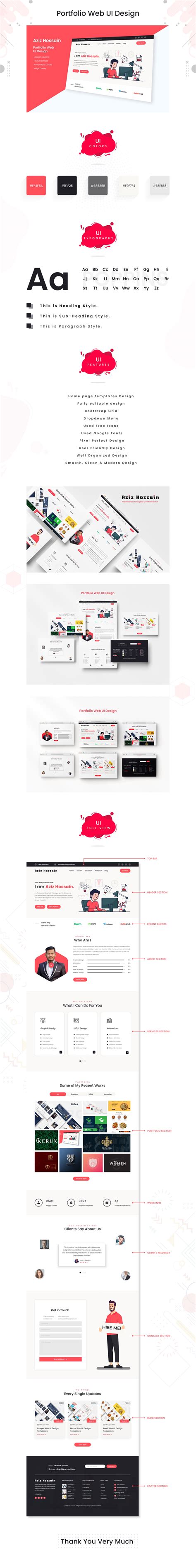 Portfolio Web UI Templates Design On Behance
