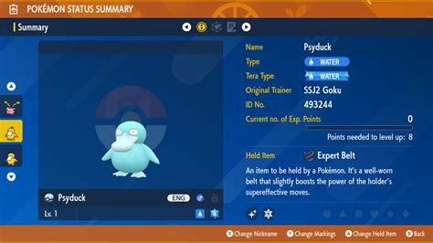 Pokemon Scarlet And Violet Shiny Psyduck 6iv Ev Trained Pokemon4ever