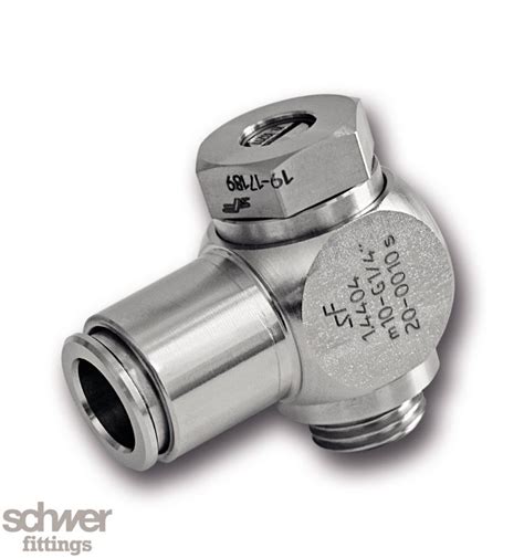 Unidirectional Flow Regulator Inlet Schwer Fittings