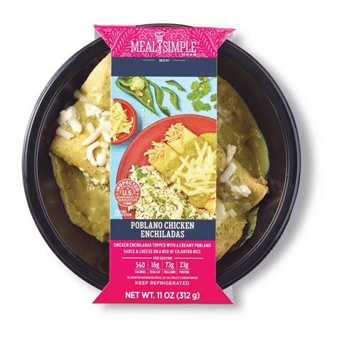 Meal Simple By H E B Poblano Chicken Enchiladas Bowl Shop Entrees