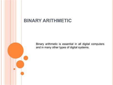 Binary Arithmetic Pptx