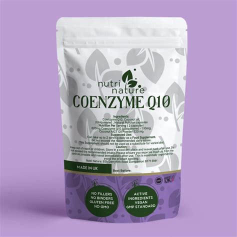 Co Enzyme Q10 Formulated With Coconut Oil Powder Nutrinature
