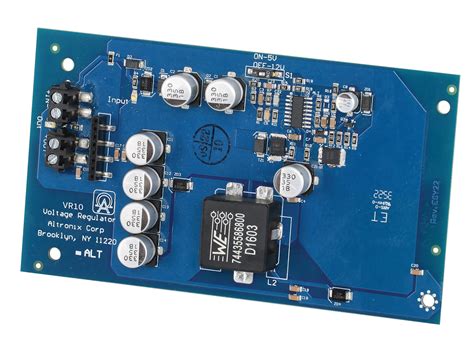 regulator converts 24vdc input into regulated 5vdc or 12 vdc output