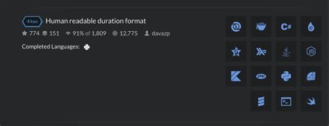 4 Kyu Kata Human Readable Duration Format Completed Received Only