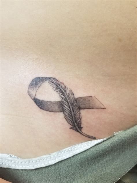 Feather Cancer Ribbon Tattoos 18 Tattoos Sexual Assault Survivors Got