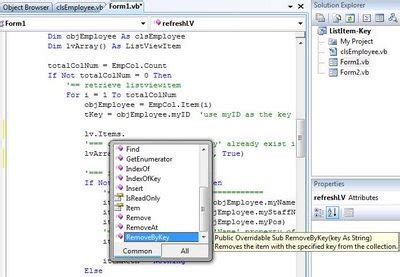 VB Net ListView Key