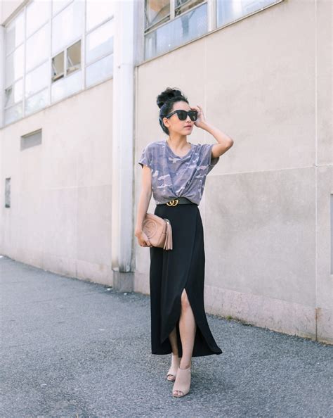 Black Maxi Skirt Outfits Spring