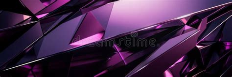 Black Angular Shapes And Lines Dark Purple Gradient Background And Reflective Metal Surfaces