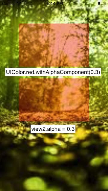 Ios Add Alpha To View Vs Add Alpha To Uicolor Stack Overflow