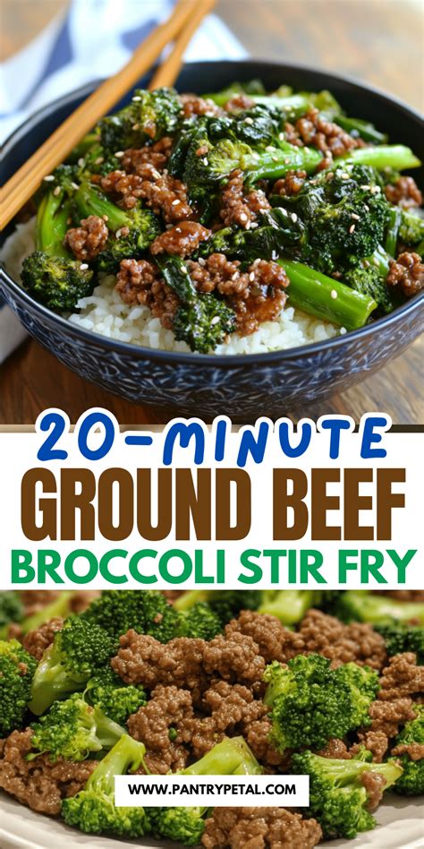 20 Minute Ground Beef And Broccoli Stir Fry Broccoli Beef Lean Beef