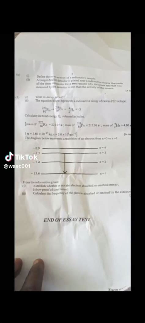 A I Define The Term Activity Of A Radioactive Sample Ii A Geiger Mu