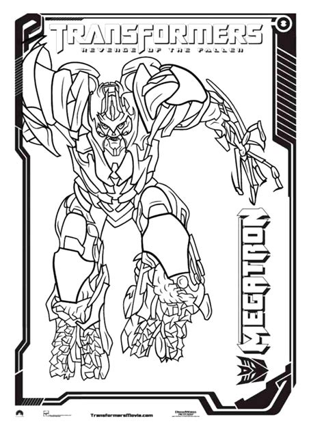 Transformers Colouring Pages Megatron