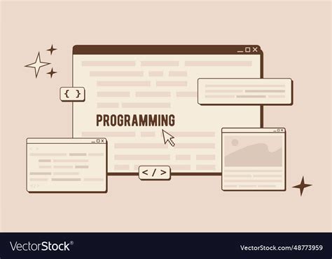 Software Developer Or Code Testing Website Vector Image