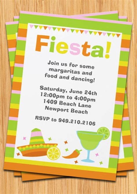 Free Printable Invitations For Fiesta