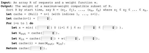 Solved Fill In The Blanks In The Following Algorithm For Chegg