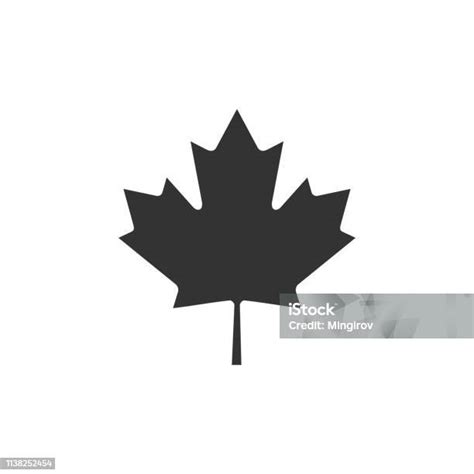 고립 된 캐나다 단풍 나무 잎 아이콘입니다 캐나다 기호 메이플 리프입니다 평면 디자인입니다 벡터 일러스트 가을에 대한 스톡 벡터