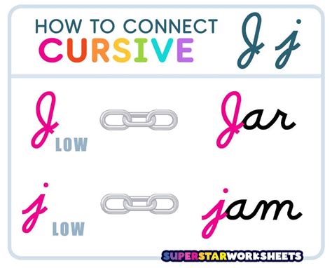 Cursive J Superstar Worksheets