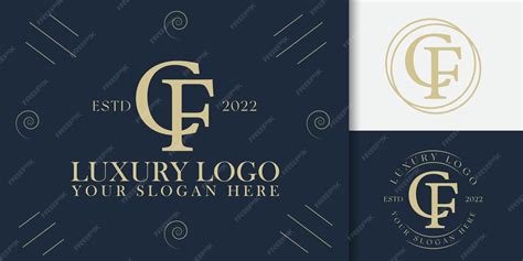 Premium Vector Luxury Monogram Initial Letter Cf Logo Template