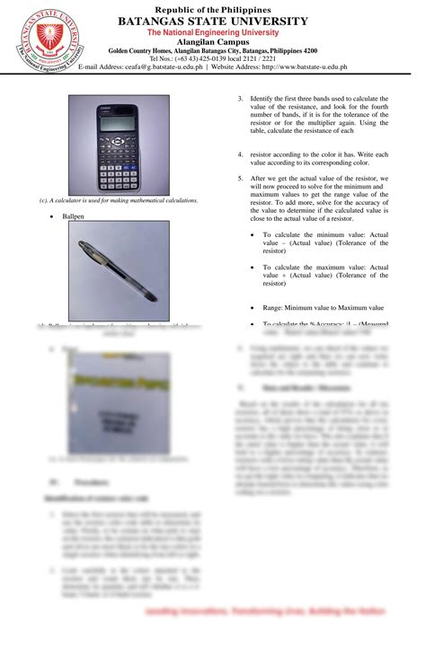 SOLUTION Resistor Color Coding Experiment Studypool