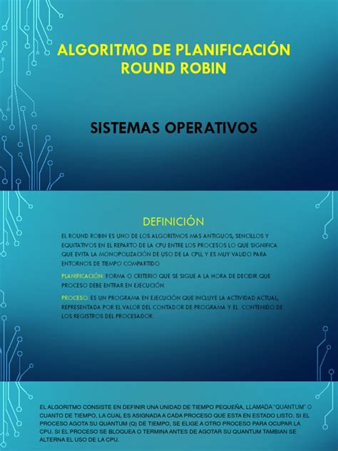 Algoritmo De Planificación Round Robin Pdf