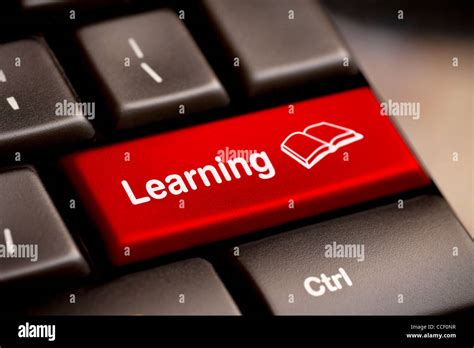 Computer Keyboard E Learning Concept Stock Photo Alamy