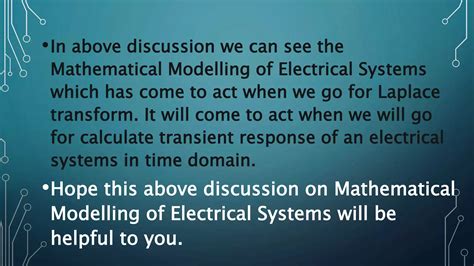 Mathematical Modeling Of Electric Circuit Pptx Physics Science