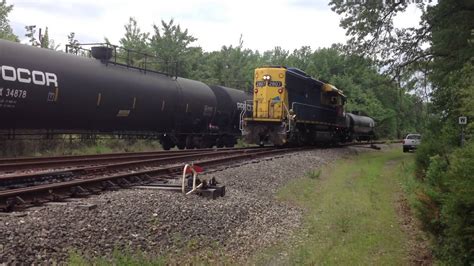 Alaska Railroad Locomotive Gp49 Working Flat Switching Yard With