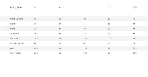 Limelight Size Chart Thats My Gal