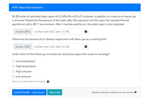 3133 Moles Of Saturated Water Vapor At 02mpa Fills