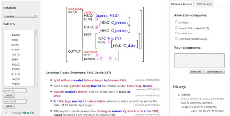 data flow for gathering dependency patterns from distantly labeled text