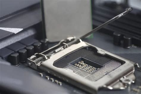 Intel LGA Cpu Socket On Motherboard Computer PC Stock Photo By