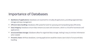Introduction To Databases SQL Flavors PPT