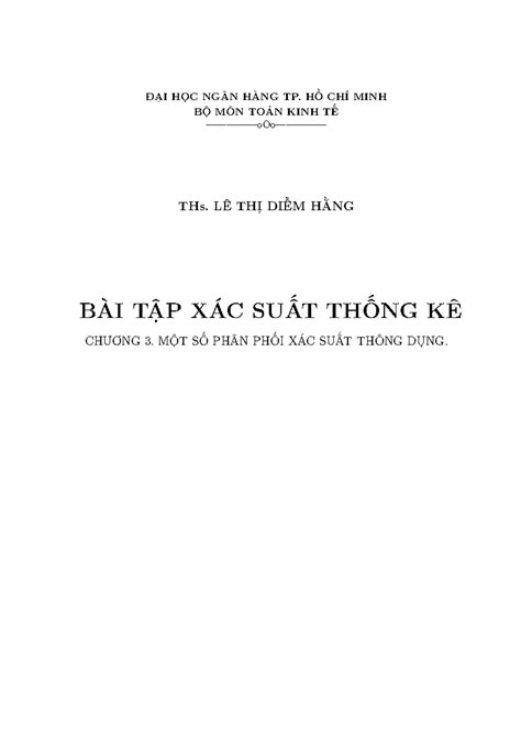 Btchuong 3 Cfgehte ĐẠi HỌc NgÂn HÀng Tp HỒ ChÍ Minh BỘ MÔn ToÁn