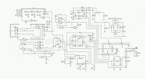 Detailed Electrical Schematic Diagram Showing Complex Wiring And