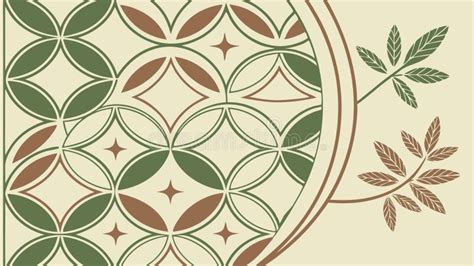 Geometric Leaf Pattern Decorative And Organic Design Element Vector