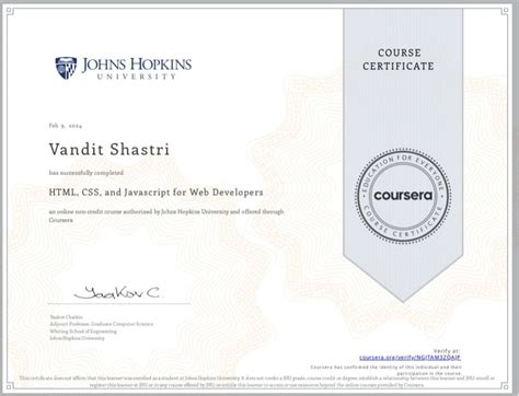 completed html css and javascript for web developers course