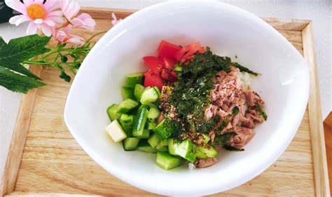 참치오이샐러드 밥 참치 오이 비빔밥 다이어트식단 네이버 블로그