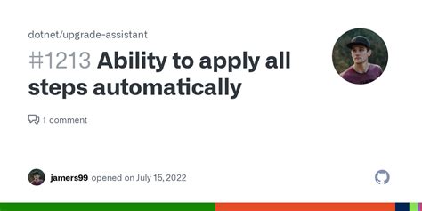 ability to apply all steps automatically · issue 1213 · dotnet upgrade