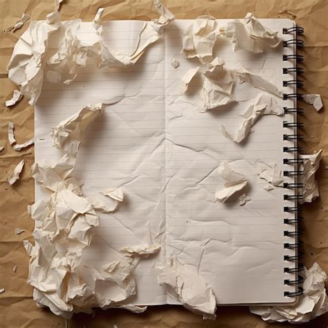Premium Ai Image Crumpled Notebook Paper Texture
