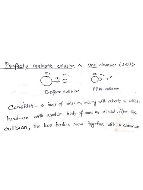 Perfectly Inelastic Collision 1 D Pdf