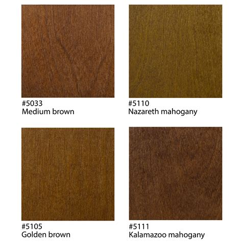 Mahogany Wood Color Chart