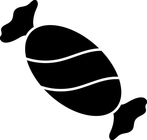 Icon Of Black Candy Or Toffee In Flat Style 24288391 Vector Art At Vecteezy