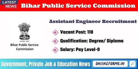 Bpsc Assistant Engineer Recruitment 2024 Apply Now
